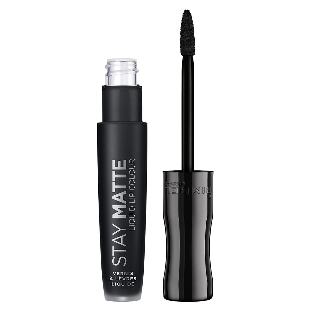Rimmel Stay Matte Liquid Lip Colour, 840 Pitch Black, 5.5ml ...