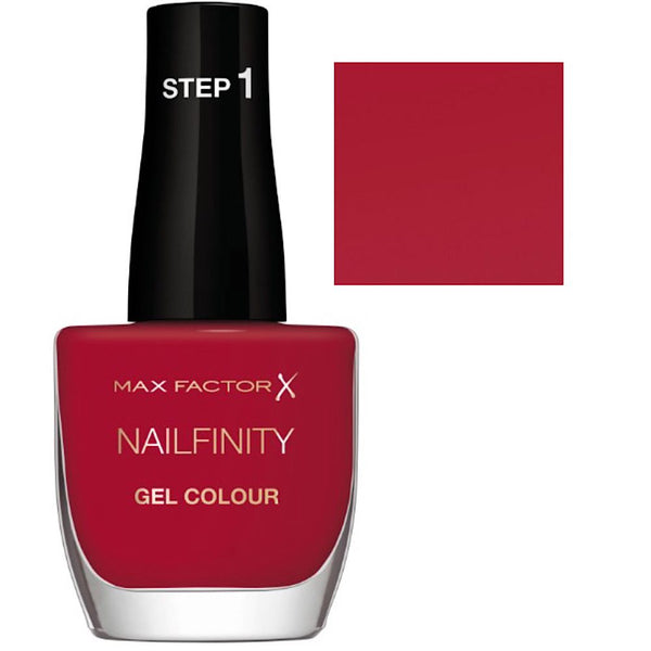 MAX FACTOR NAILFINITY GEL COLOUR NAIL POLISH, 310 RED CARPET READY, 12 ...