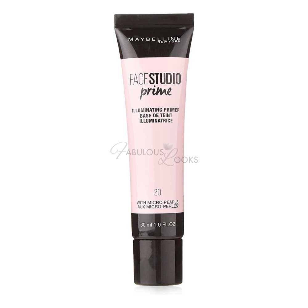 Maybelline New York Face Studio Prime Illuminating Primer, 20 Pink, 30 ...